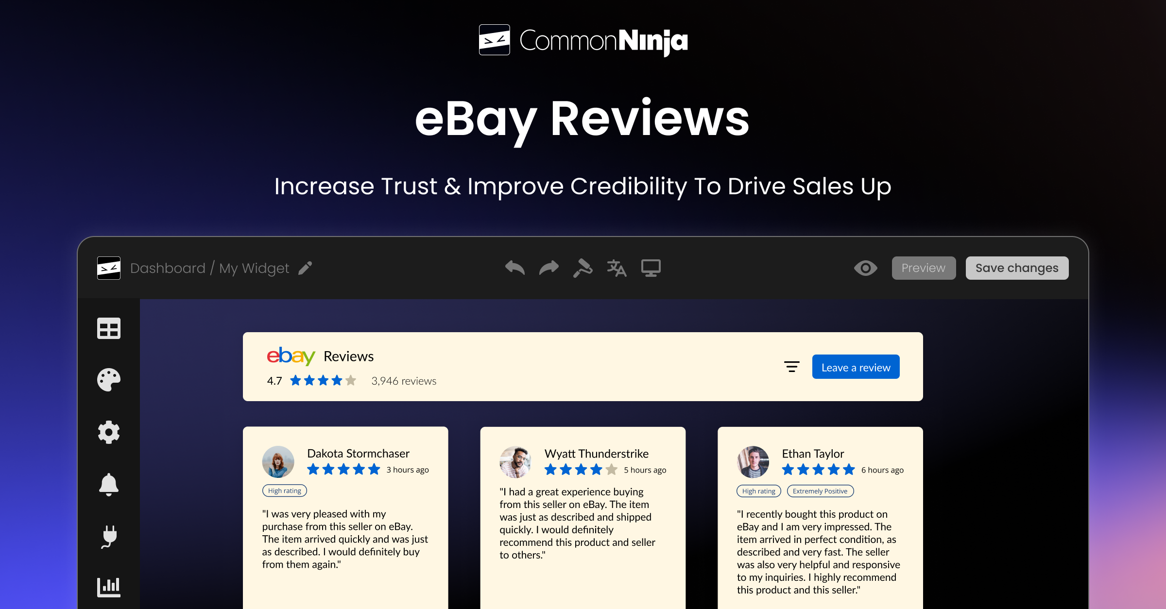eBay Reviews Widget - Free & Works on Any Website