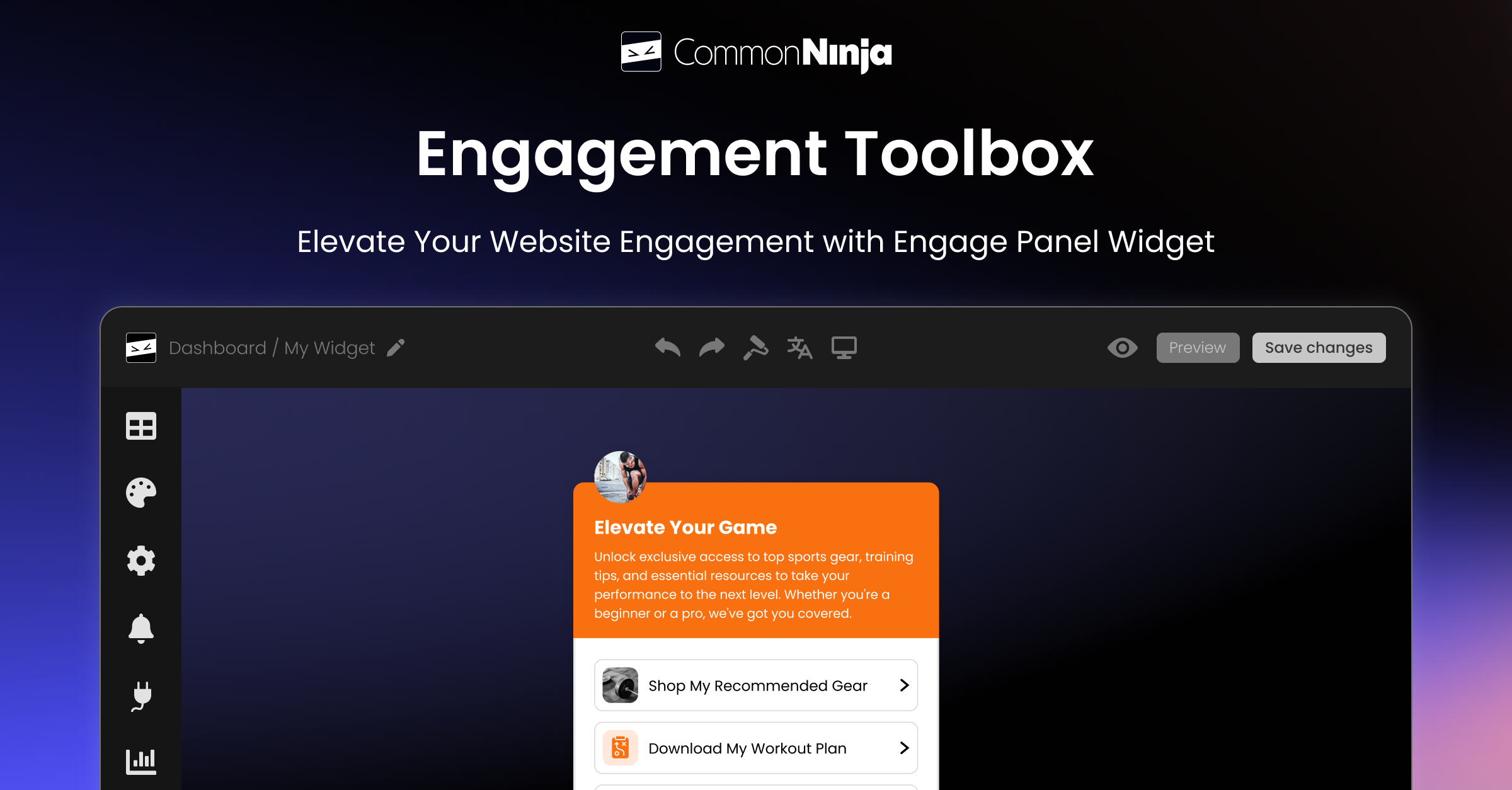 Engagement Toolbox Widget | Enhance User Interaction & Engagement