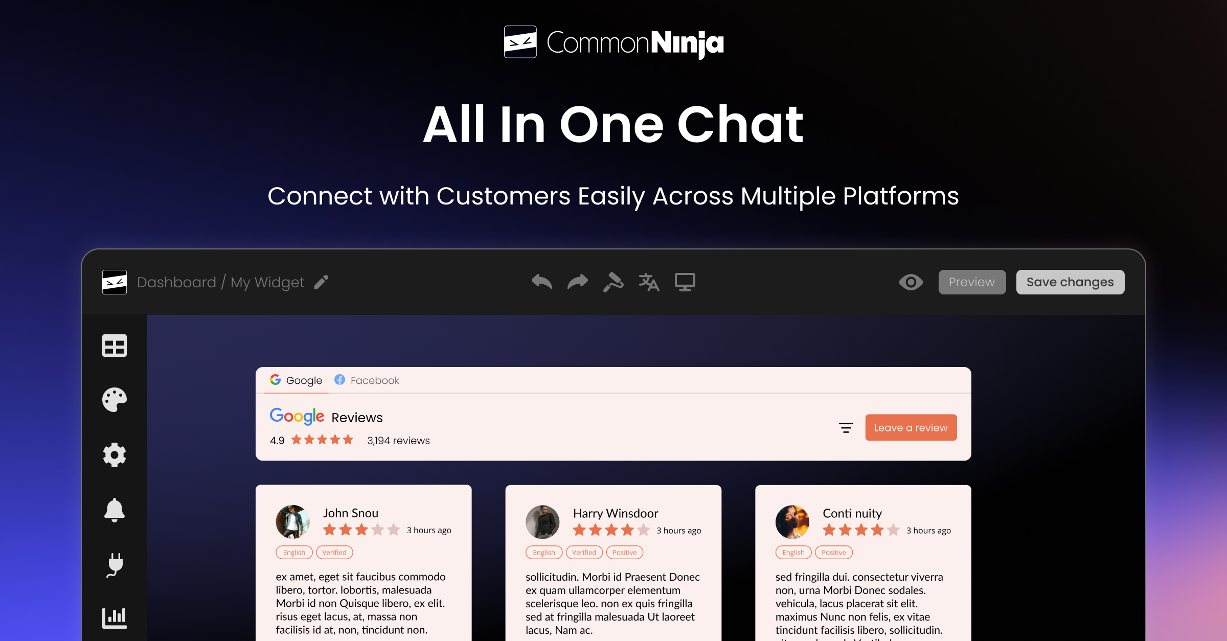 Free All in One Reviews Widget