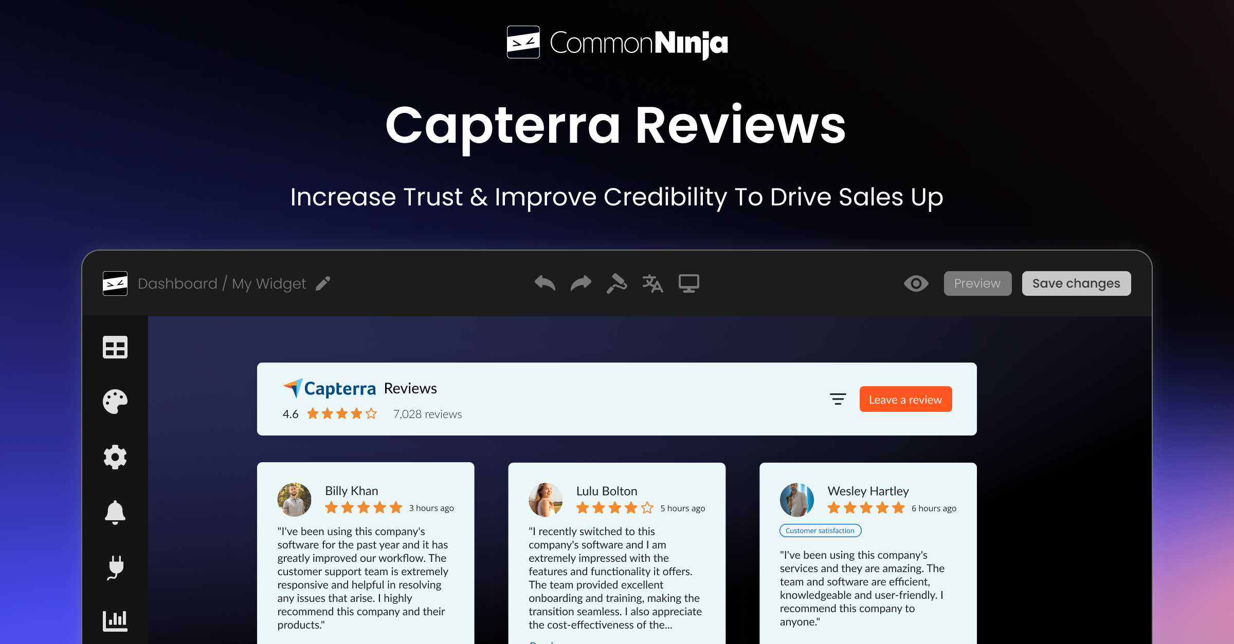 Capterra Reviews widget for Finalsite