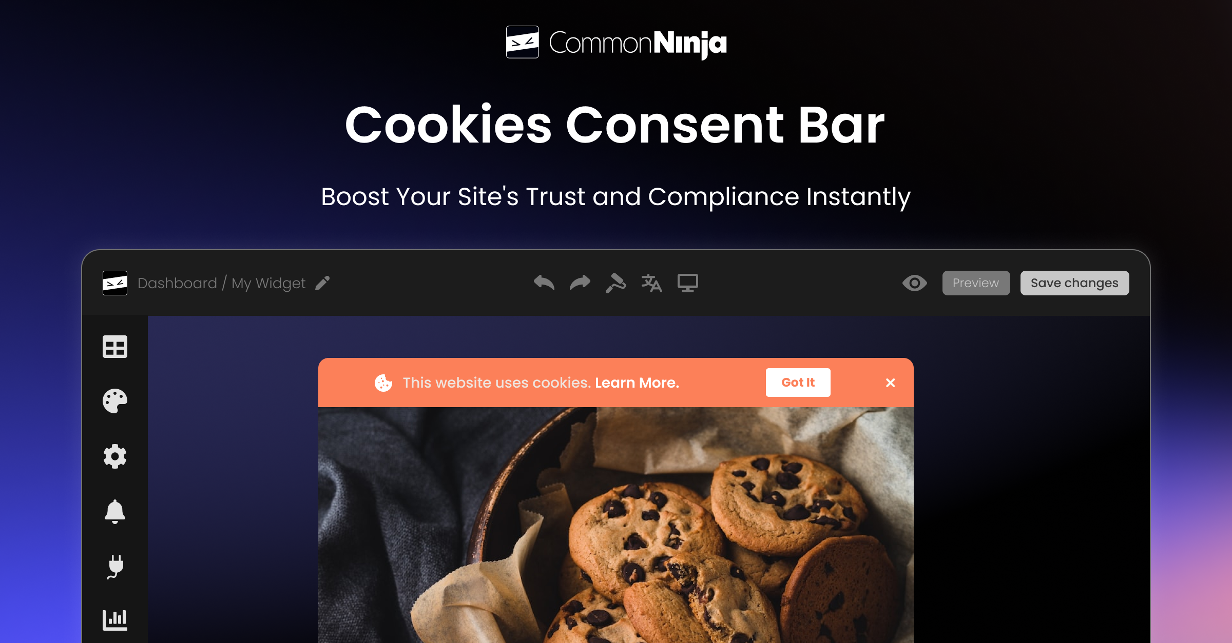 Cookies Consent Bar Examples for Base44