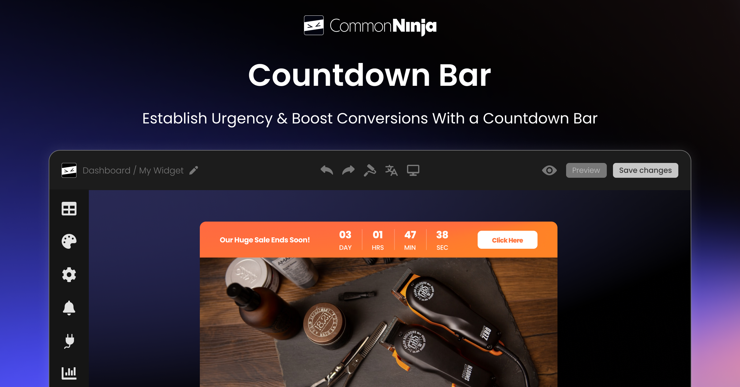 Countdown widget for Lovable - Free & Easy to Use