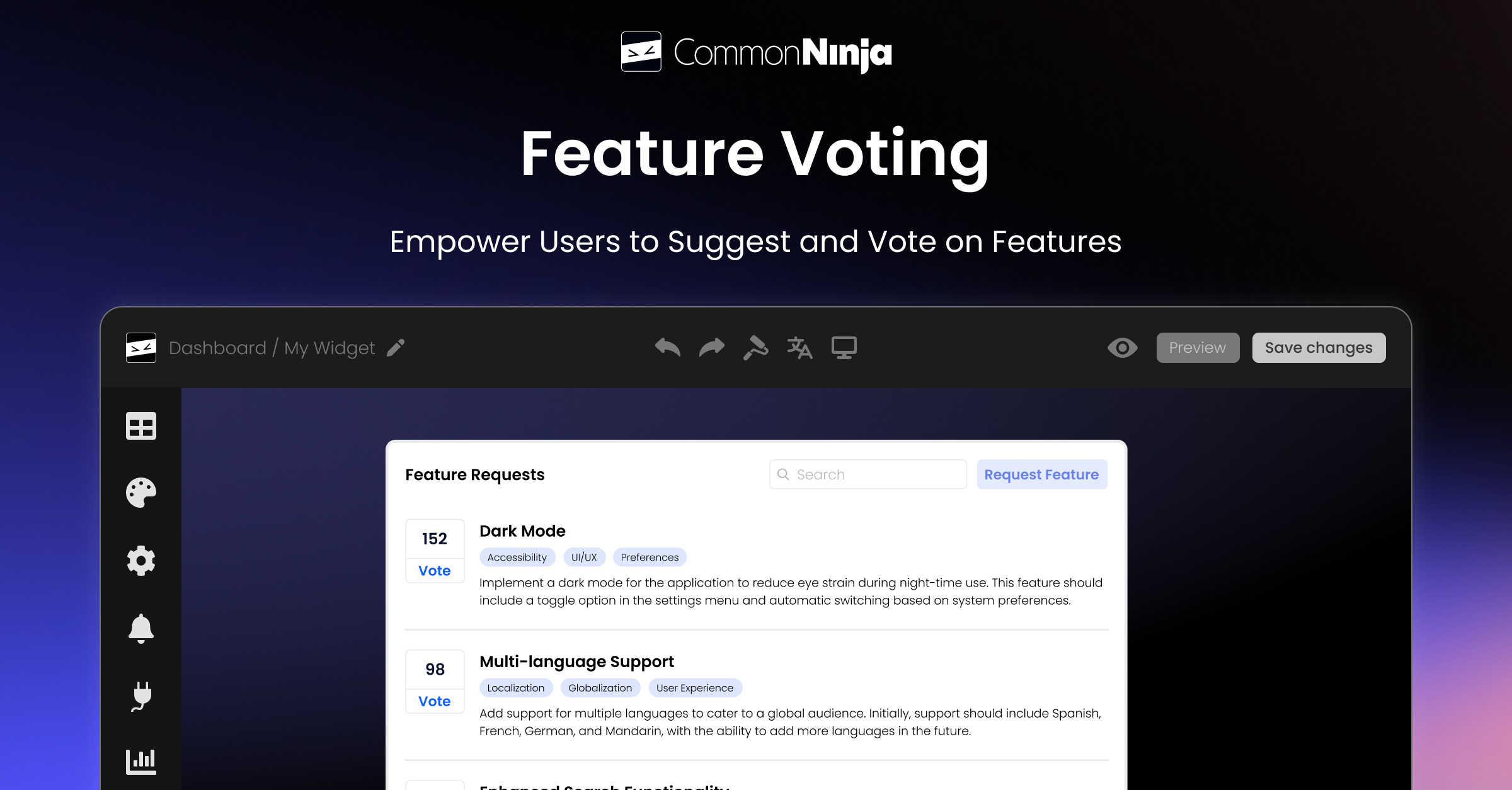 Free Feature Voting Widget
