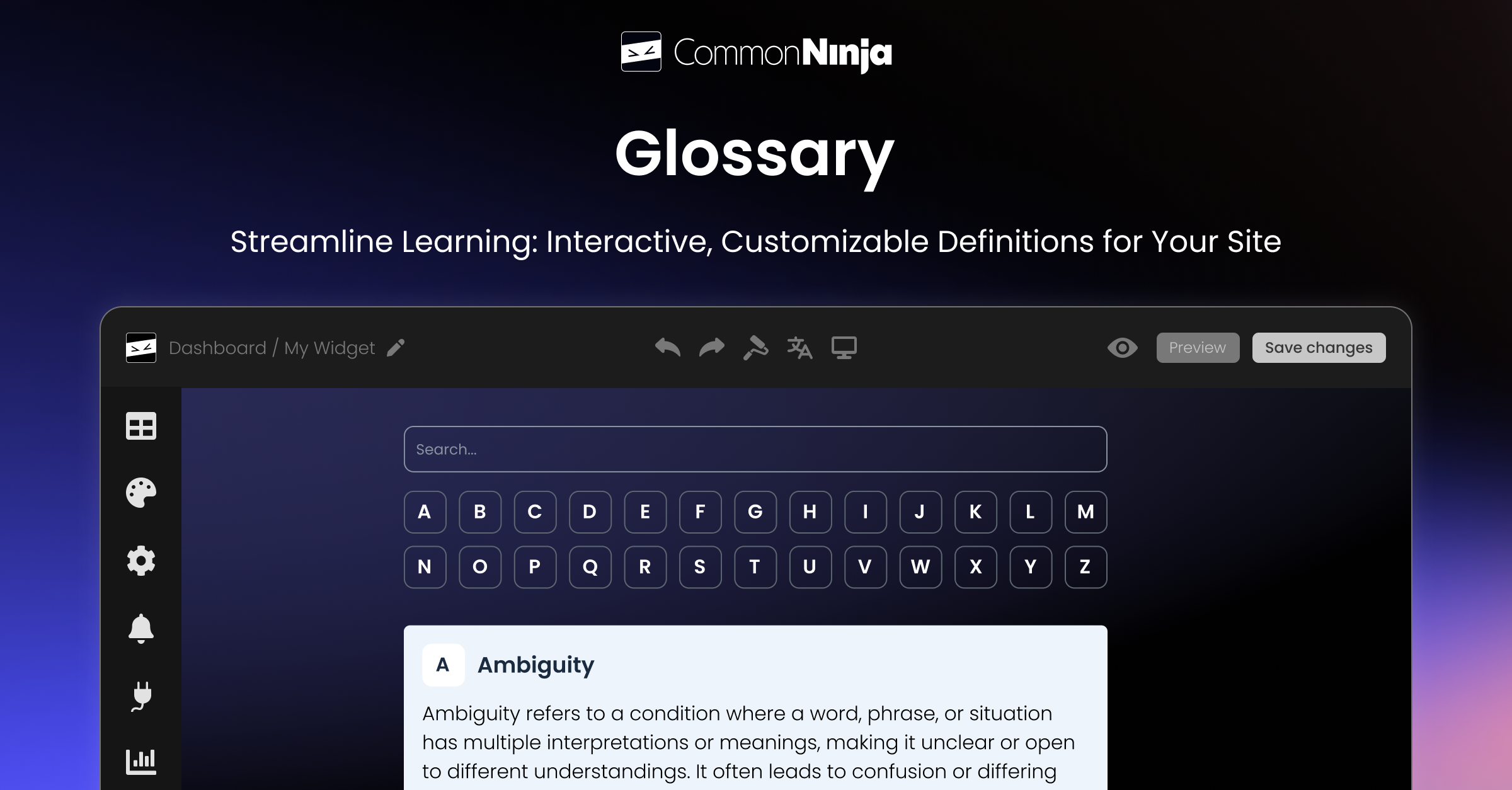 Glossary Examples for Lovable