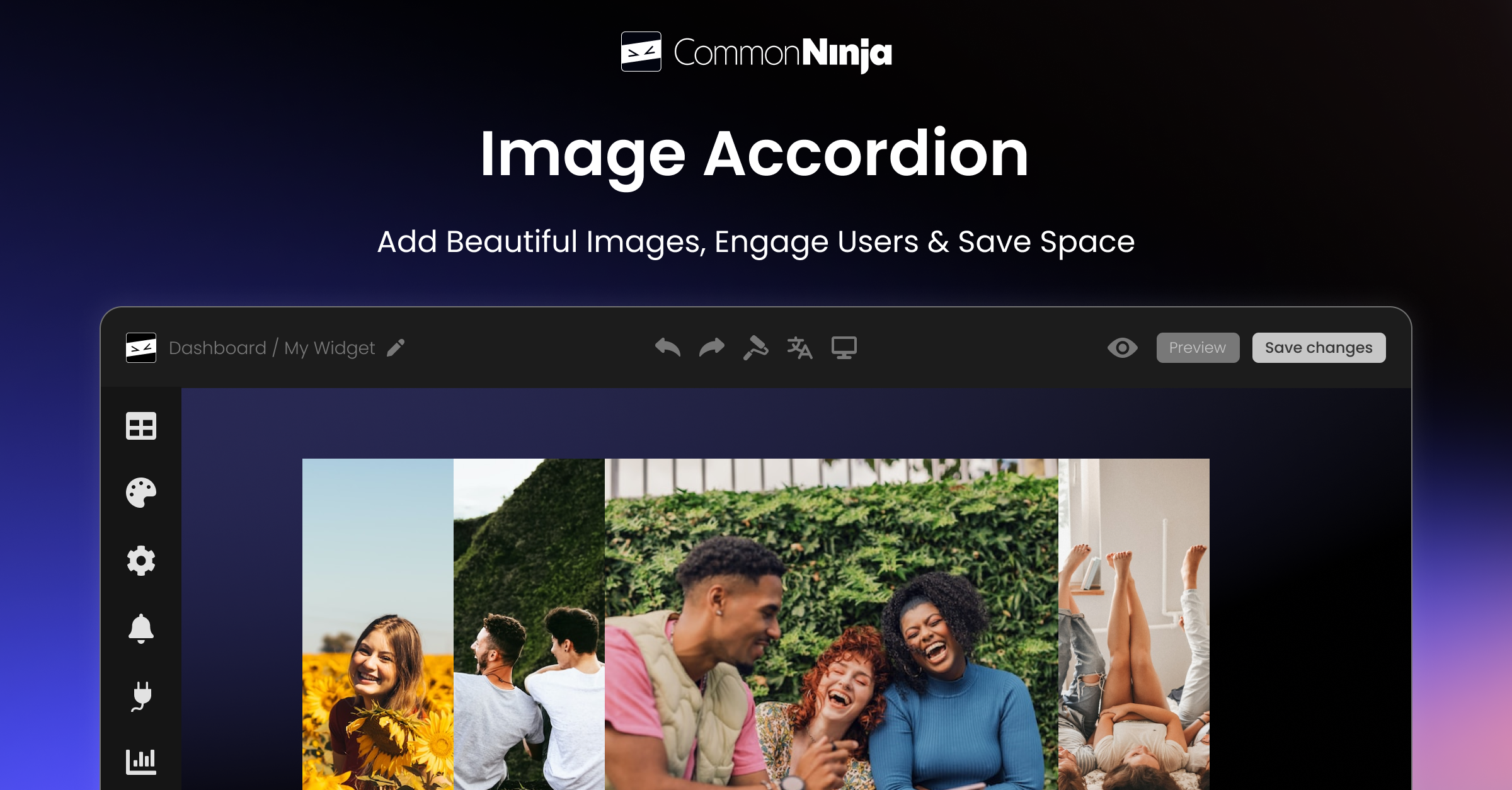 Image Accordion Examples for Lovable