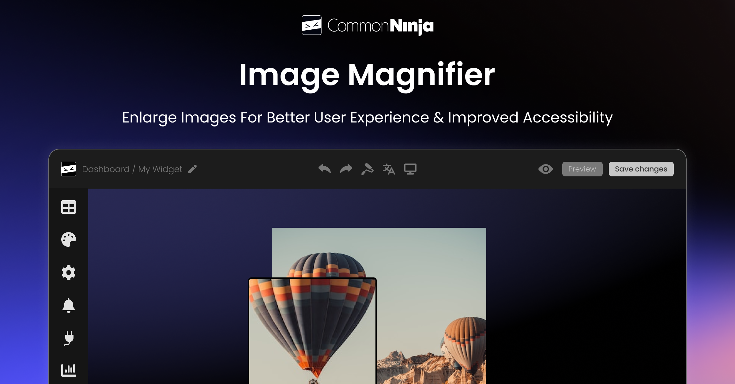 Image Magnifier widget for Lovable - Free & Easy to Use