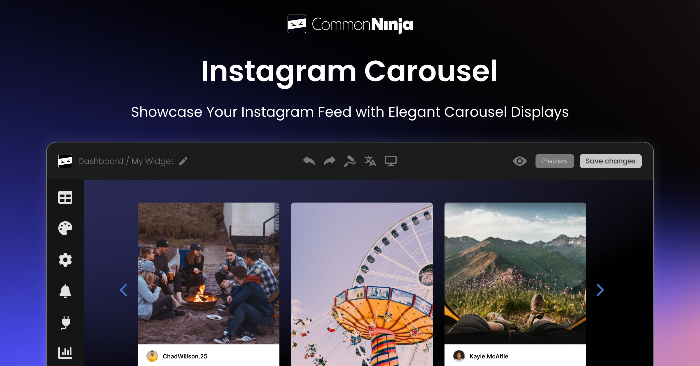 Free Instagram Carousel Widget