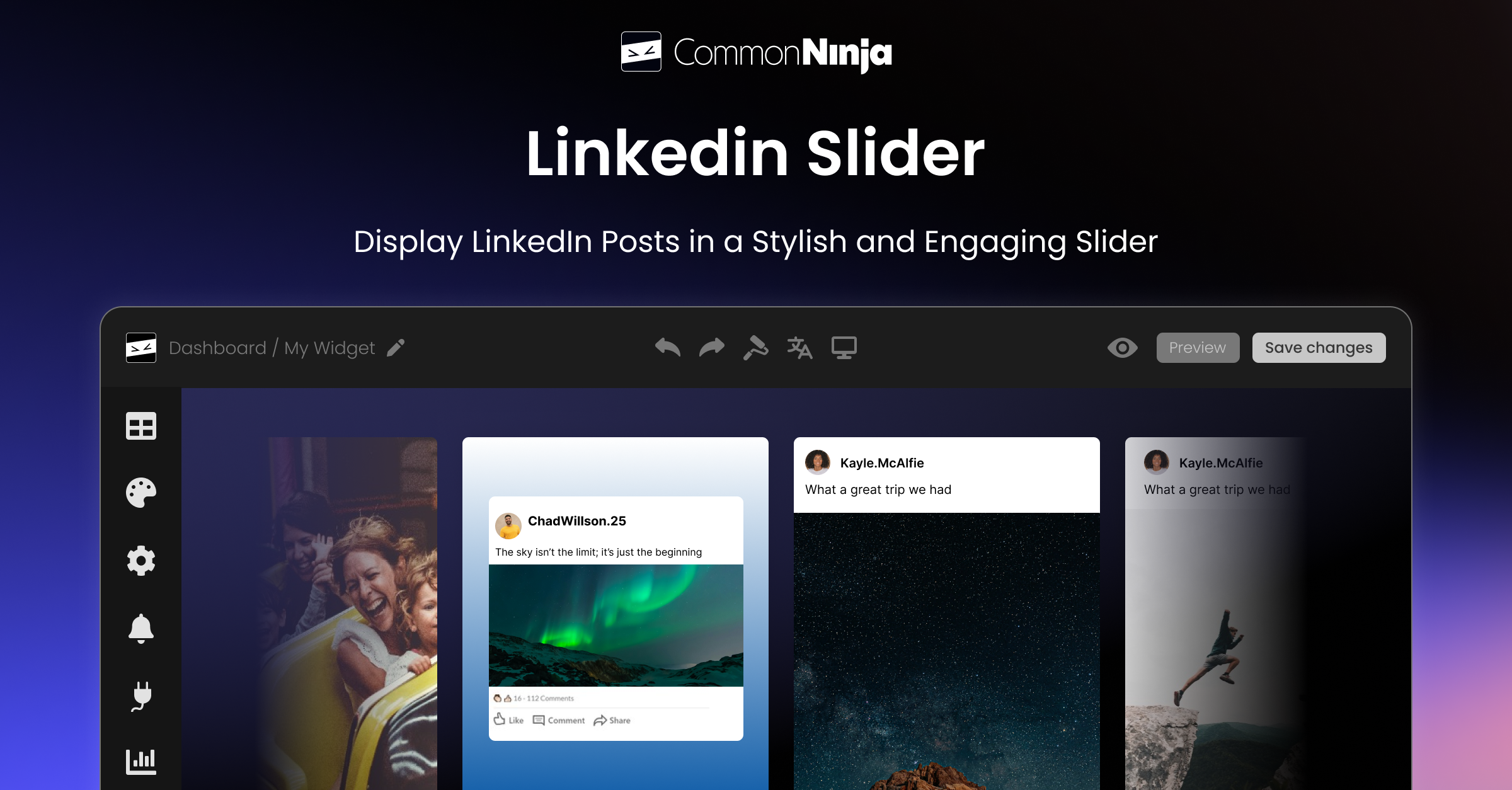 LinkedIn Feed Slider
