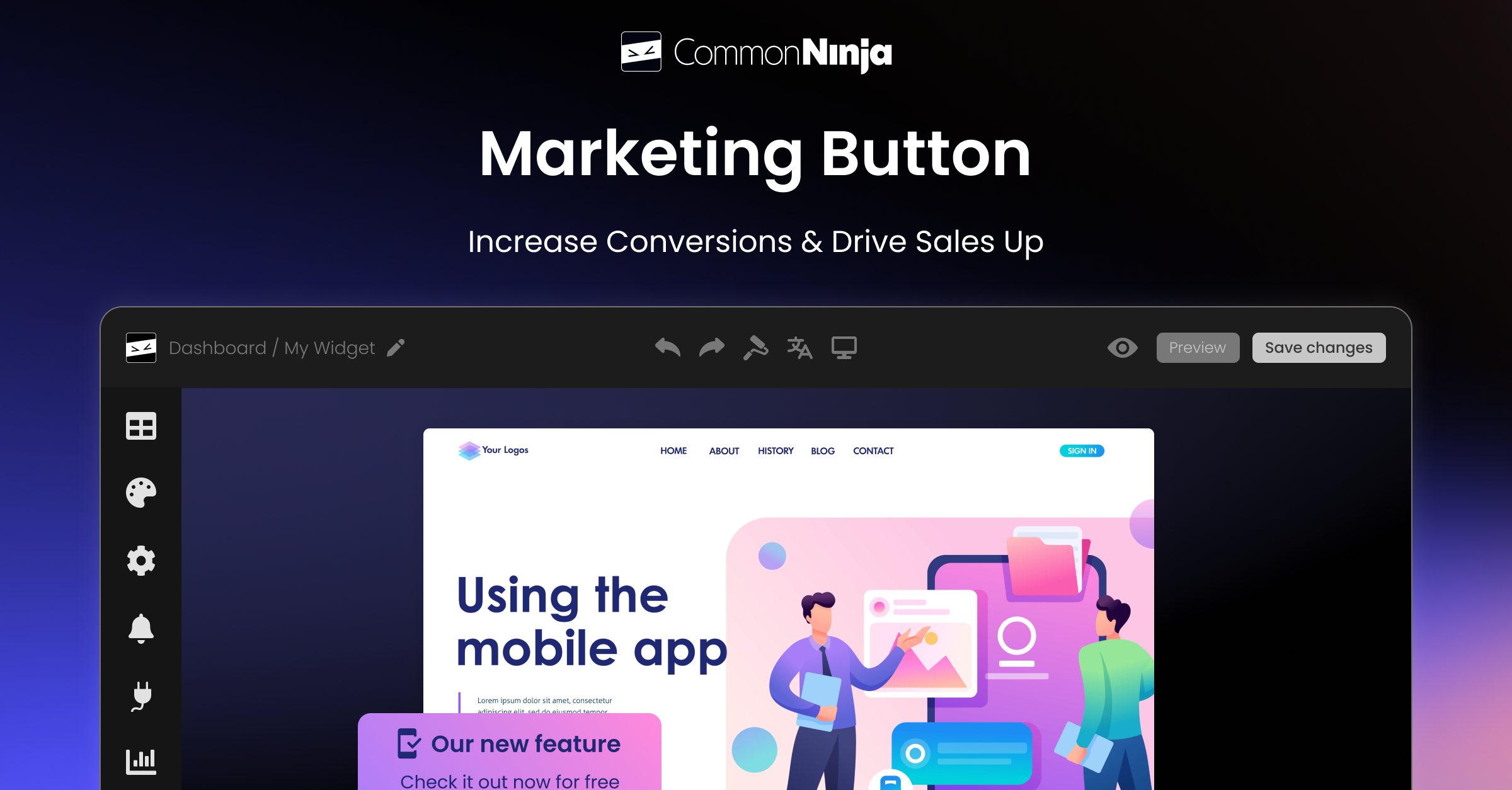 Free Marketing Button for Carrd