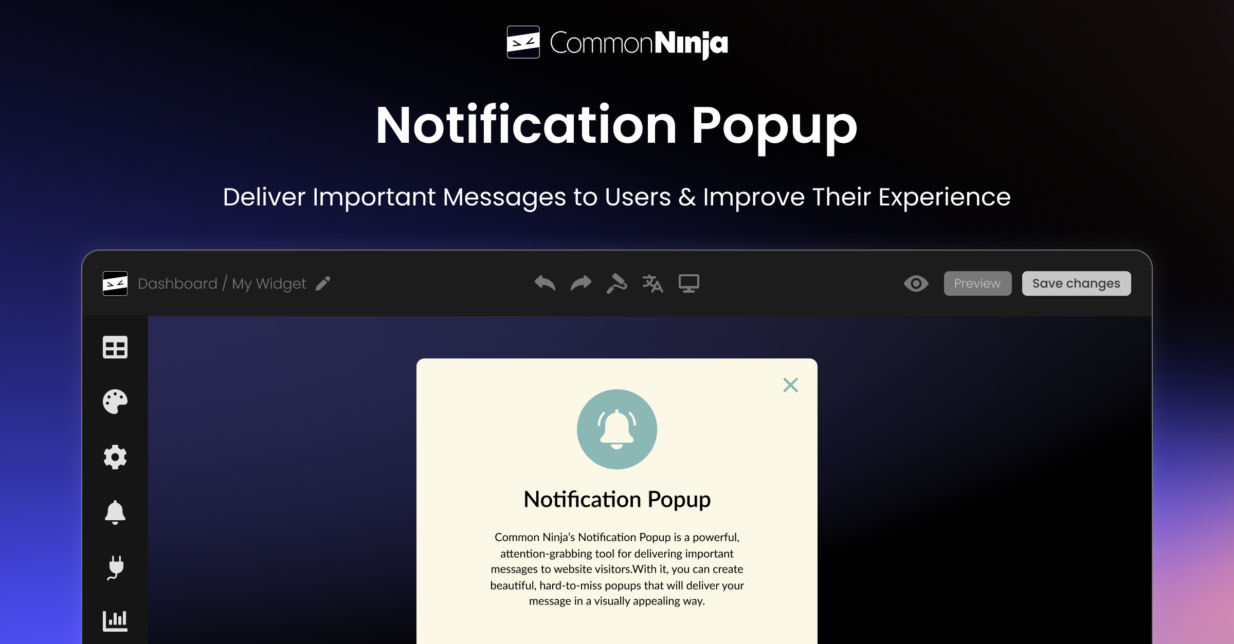 Notification Popup widget for Finalsite - Free & Easy to Use