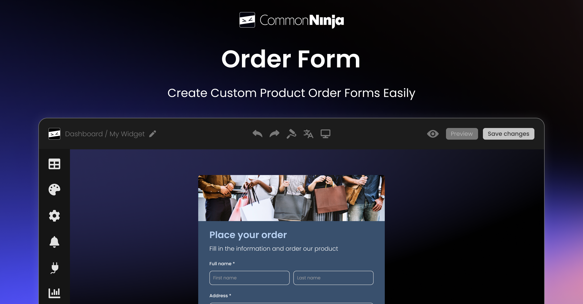 Order Form Examples for Lovable