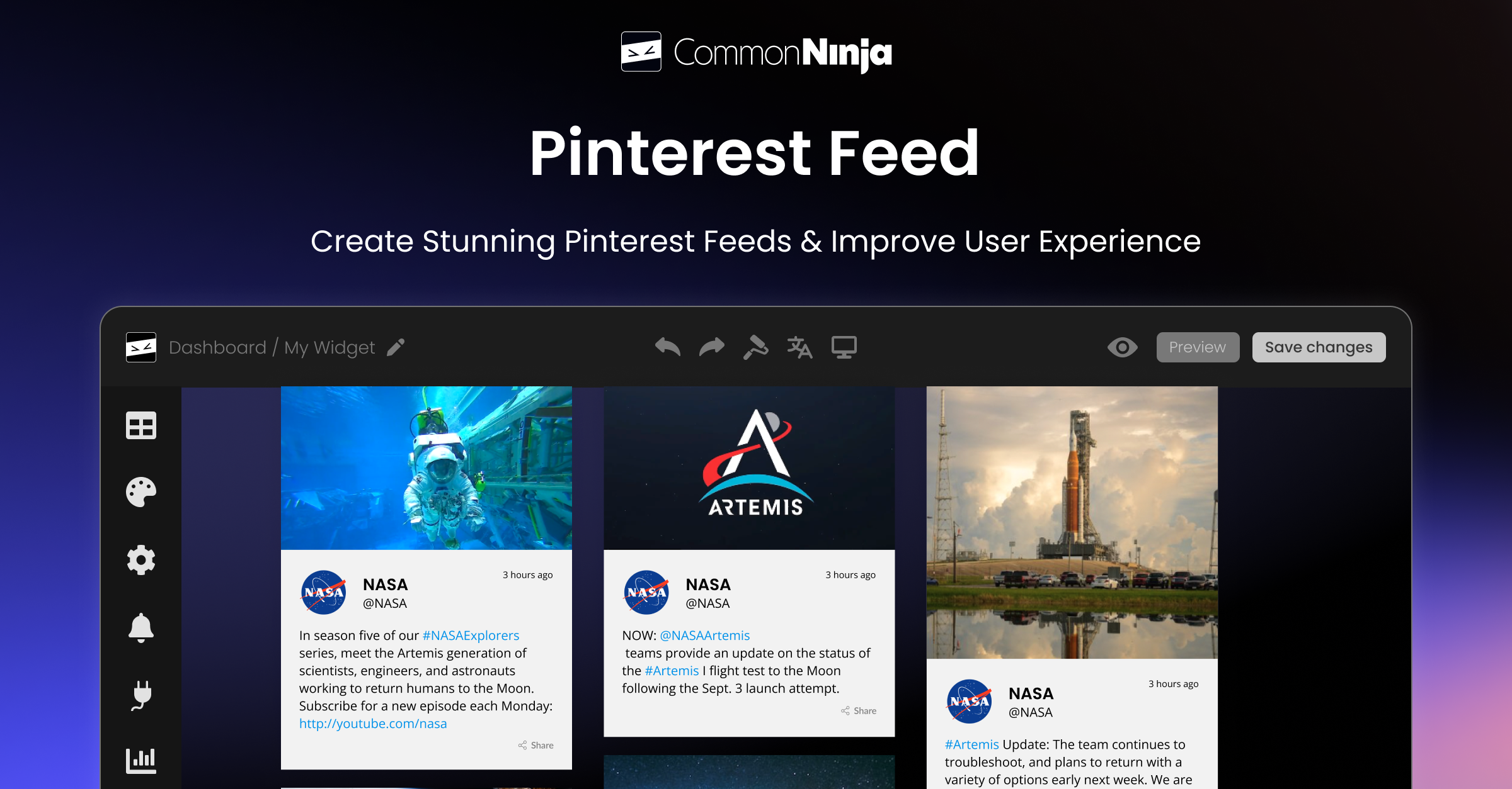 Pinterest Feed Examples for Base44