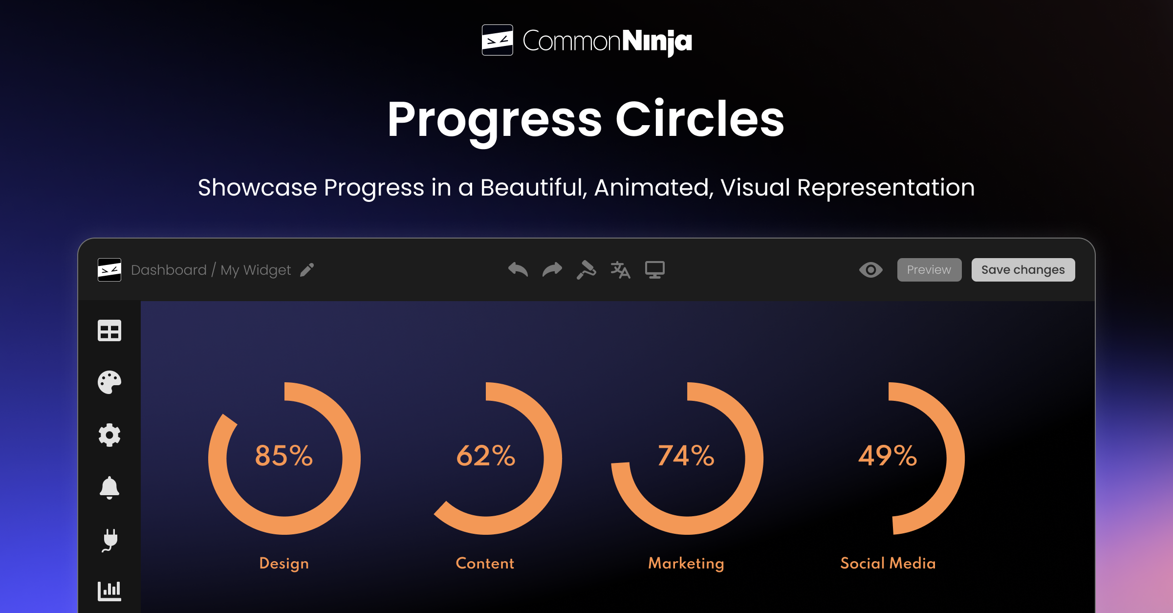 Progress Circles widget for Notion - Free & Easy to Use