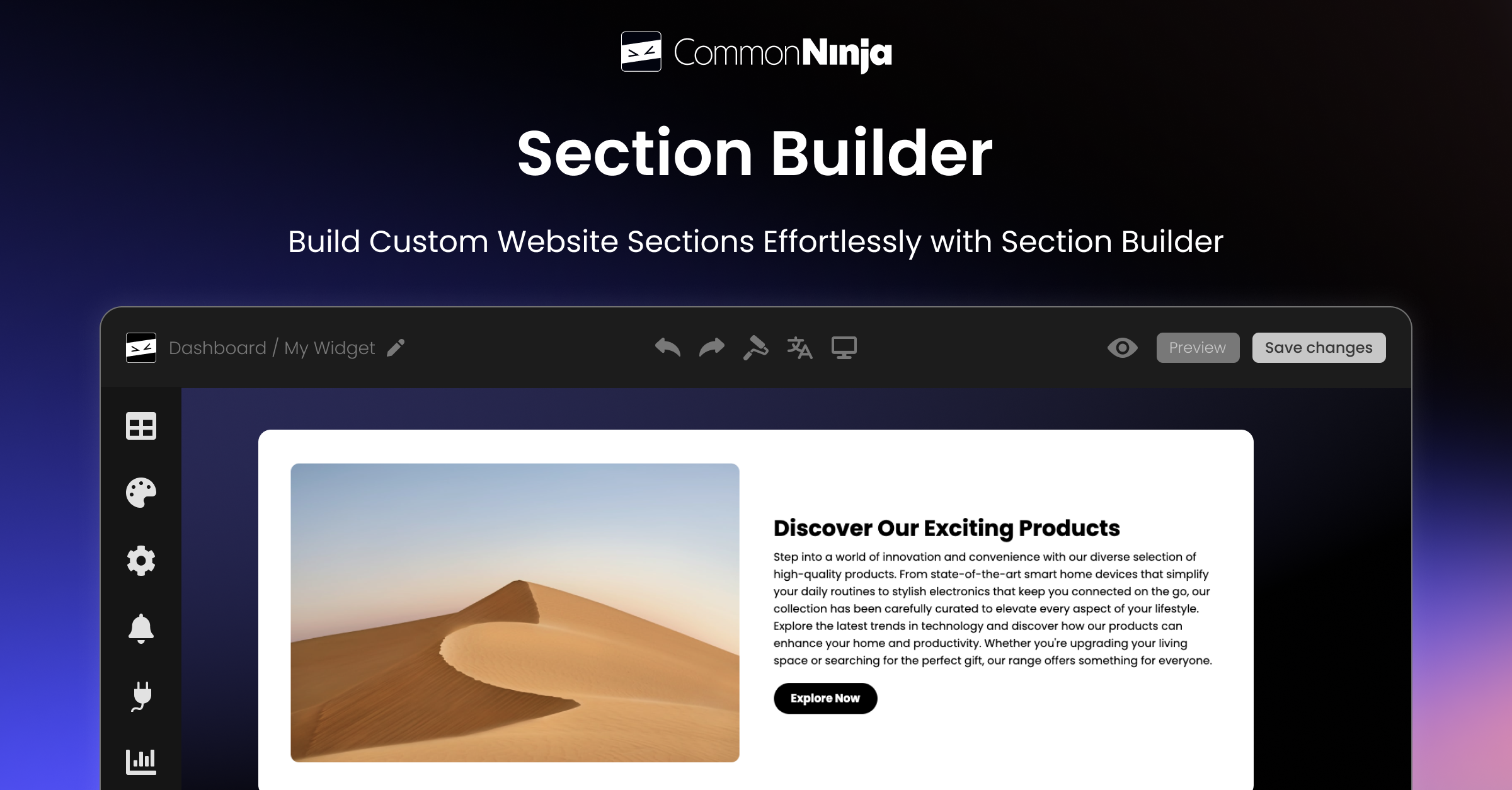 Section Builder Widget | Easy Custom Content Blocks