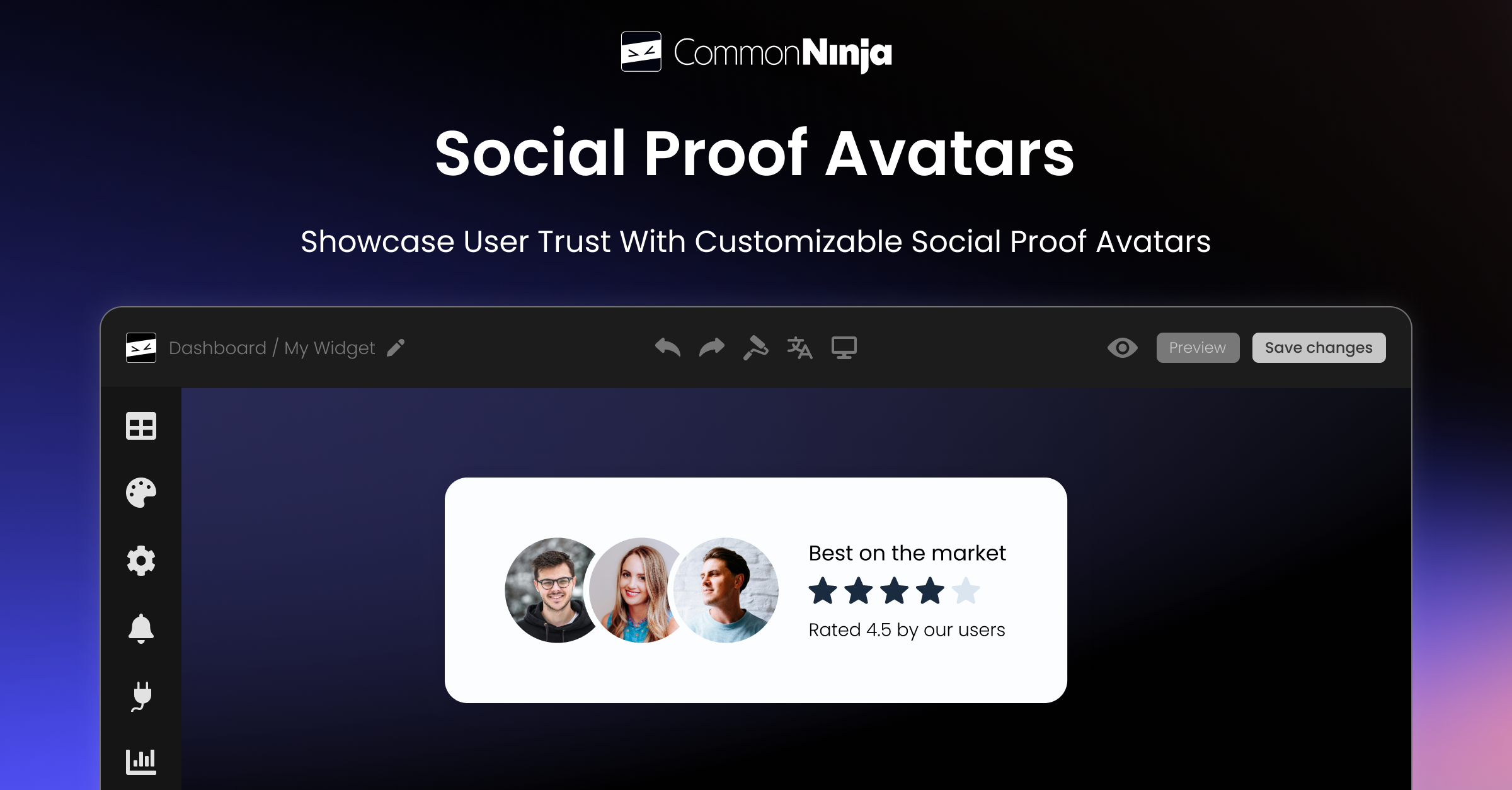 Social Proof Avatars Widget