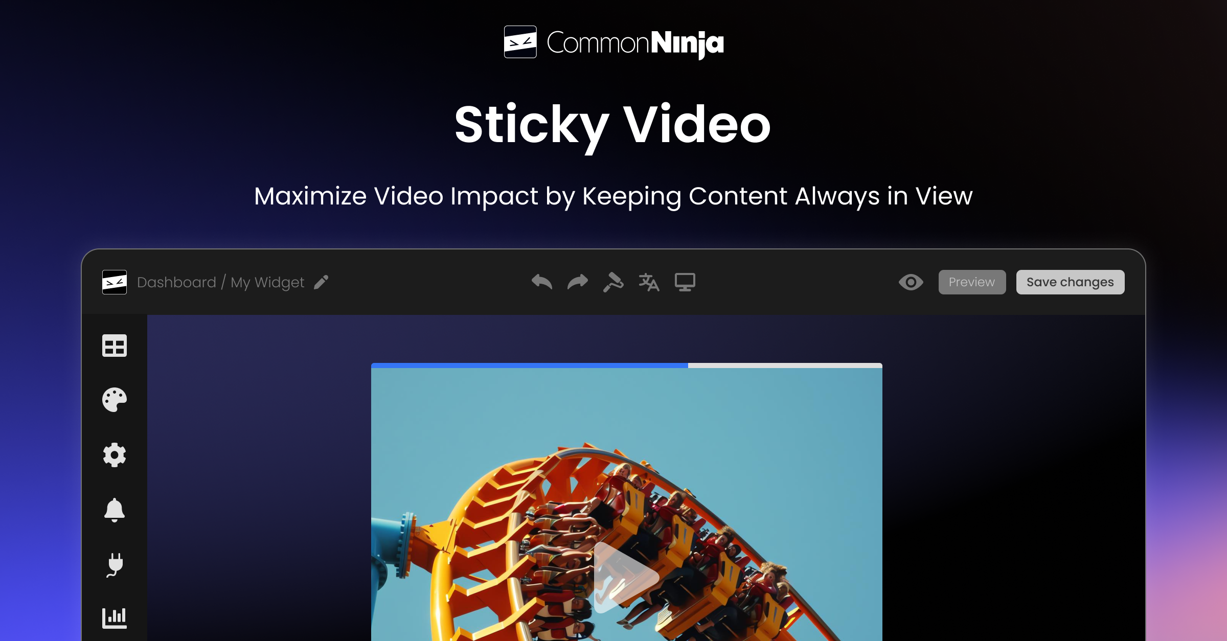 Free Sticky Video Widget