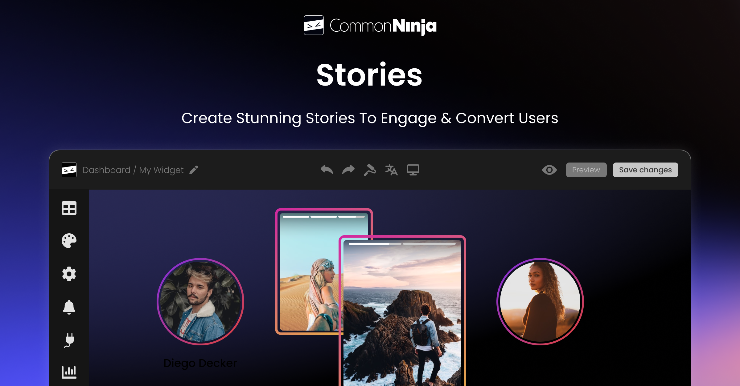 Stories widget for Lovable - Free & Easy to Use