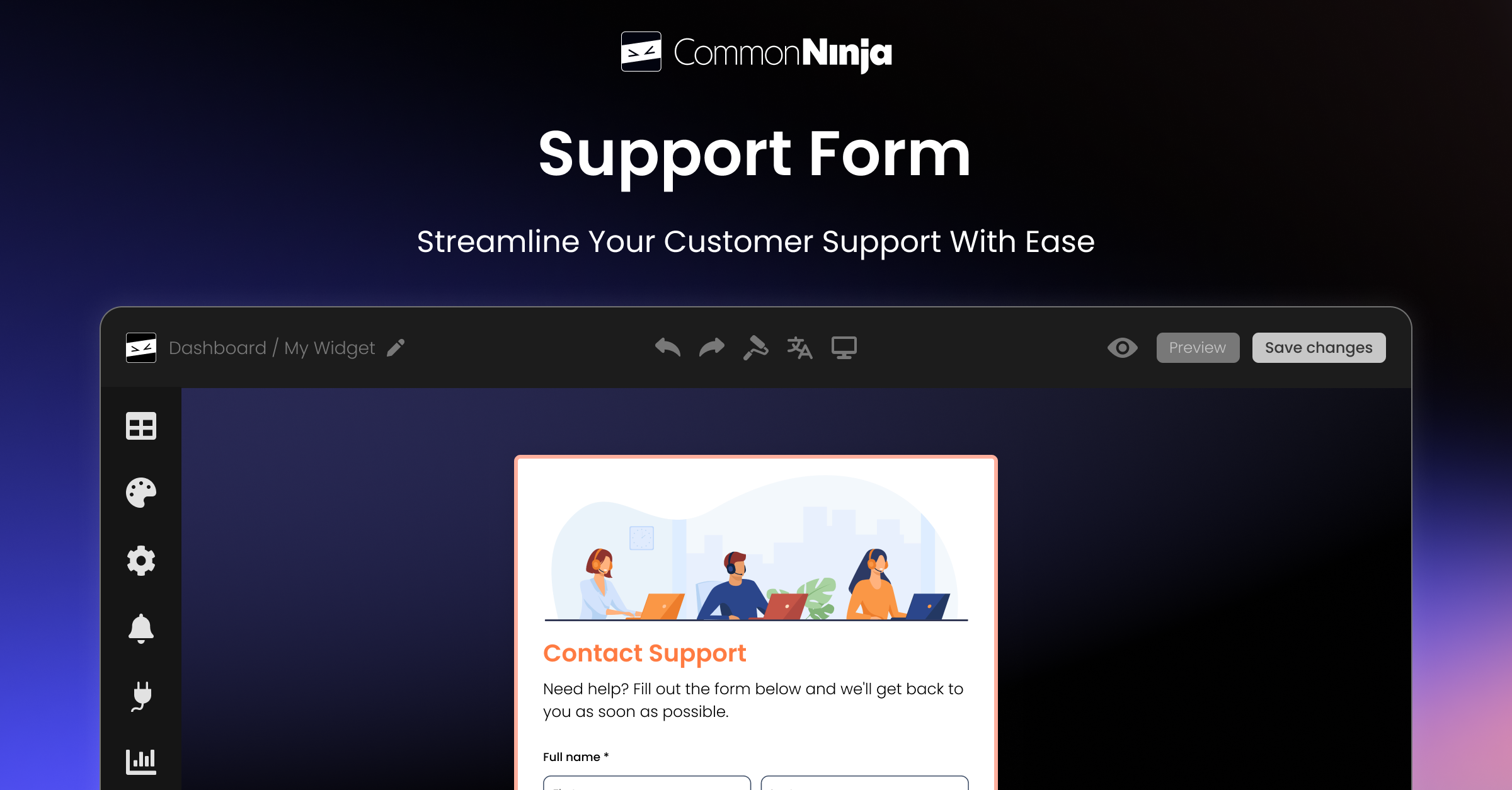 Support Form Examples for Replit
