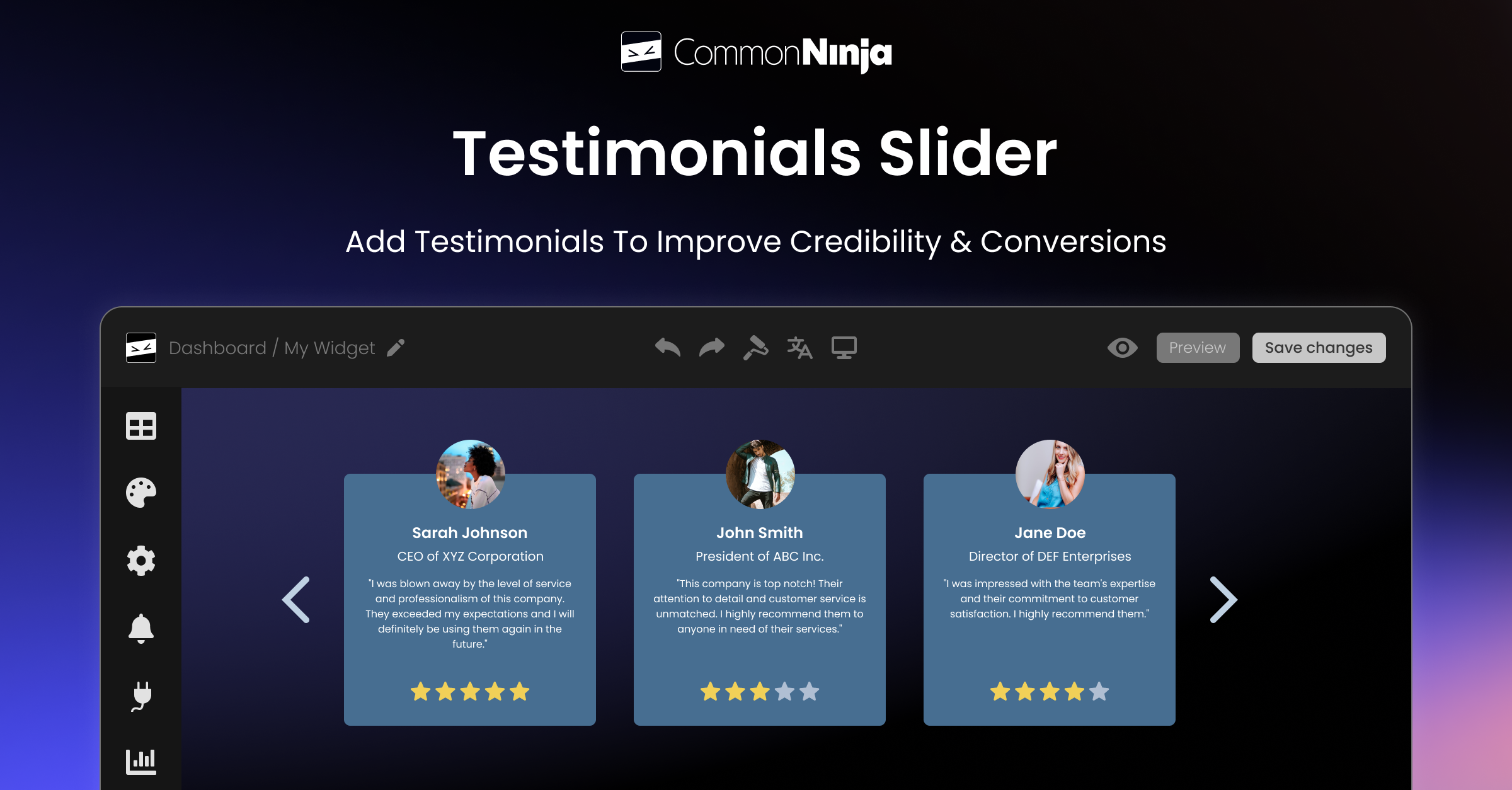 Testimonials Slider widget for VTEX - Free & Easy to Use